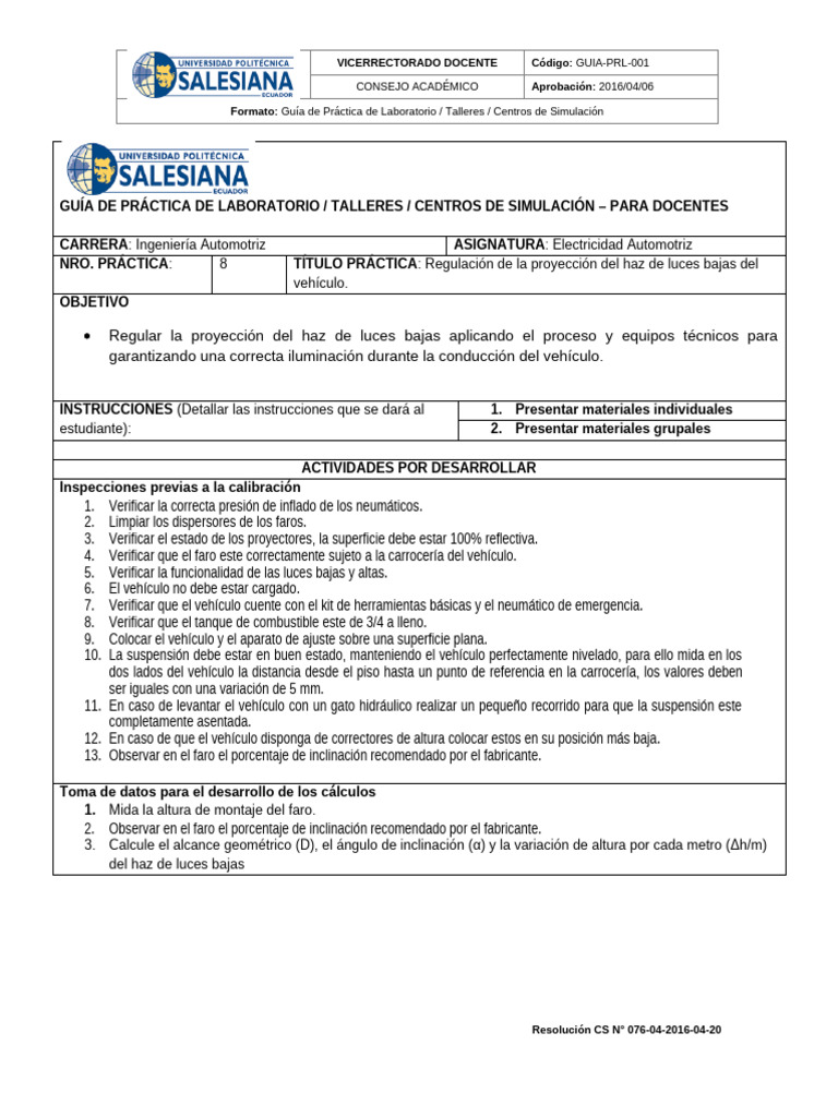 9 Calibaracion de Luces p62 | PDF | Neumático | Vehículos