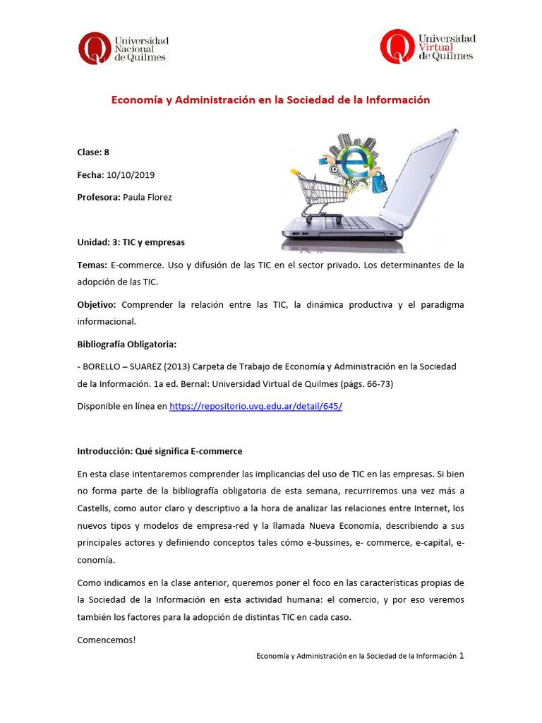 EASI Clase 8 2019 | PDF | Comercio electrónico | Tecnología de ...