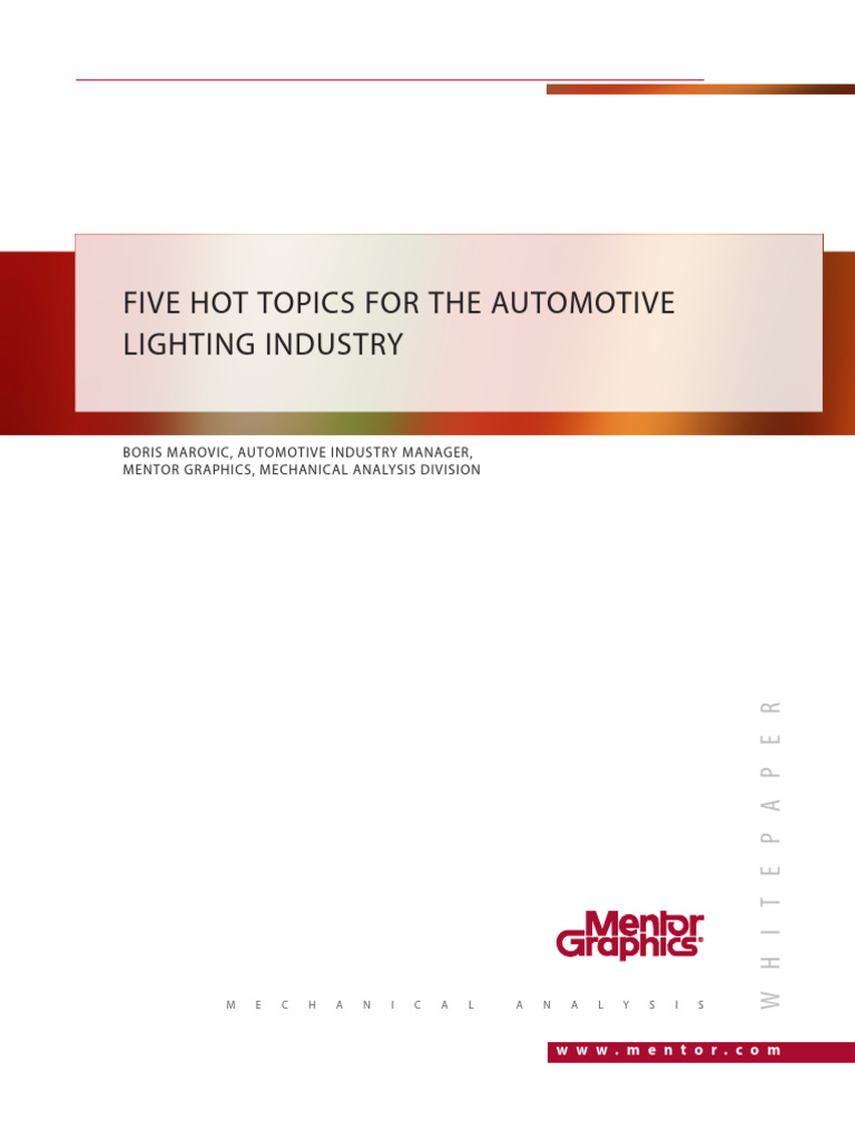 Automotive Lighting: Key Design Insights | PDF | Light Emitting Diode ...