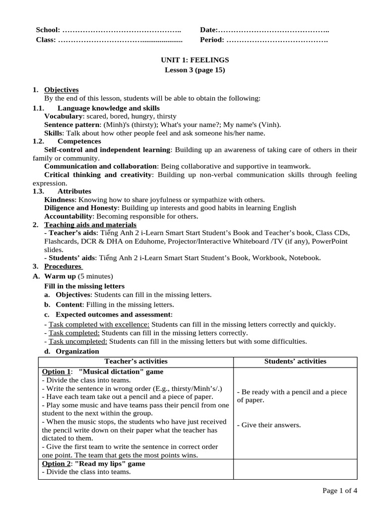 Eduhome i-Learn Smart Start 2: Lesson 3 | PDF | Learning | Human ...