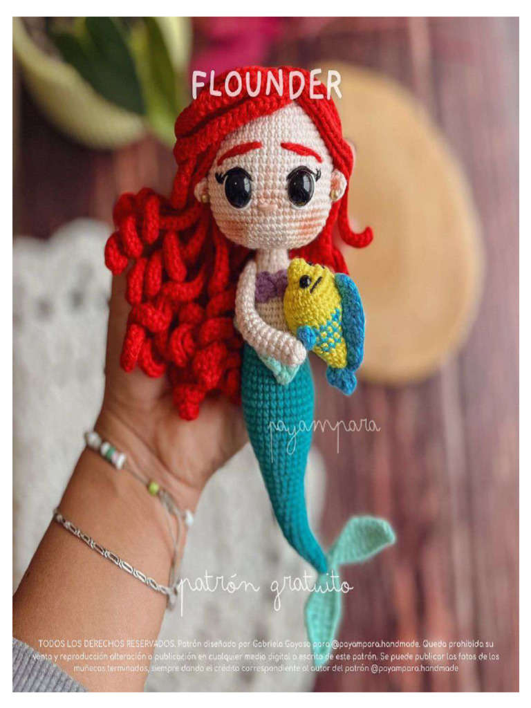 Muneca Sirena de Pelo Rojo Patron Gratuito 1 | PDF