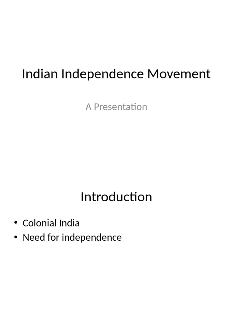 Indian Independence Movement | PDF