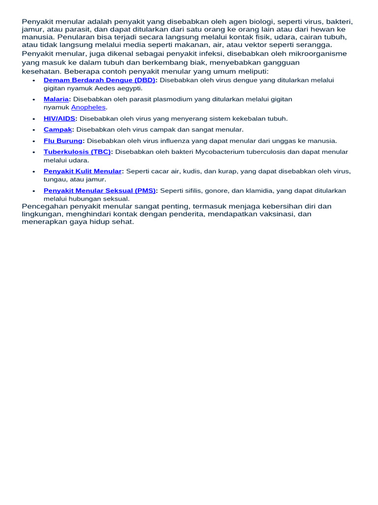 Penyakit Menular | PDF