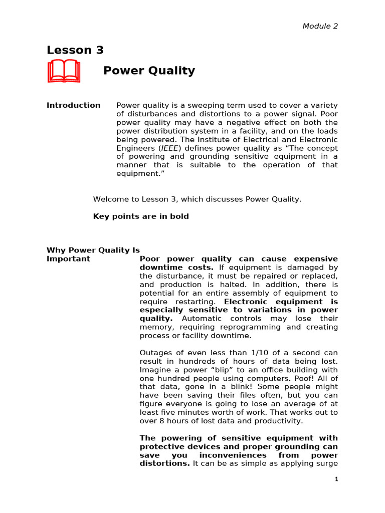 Understanding Power Quality Disturbances | PDF | Power (Physics ...