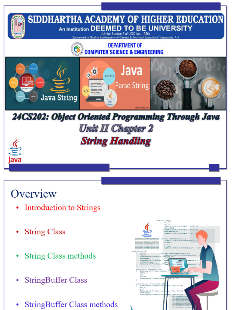 String Handling in Java OOP | PDF | String (Computer Science ...