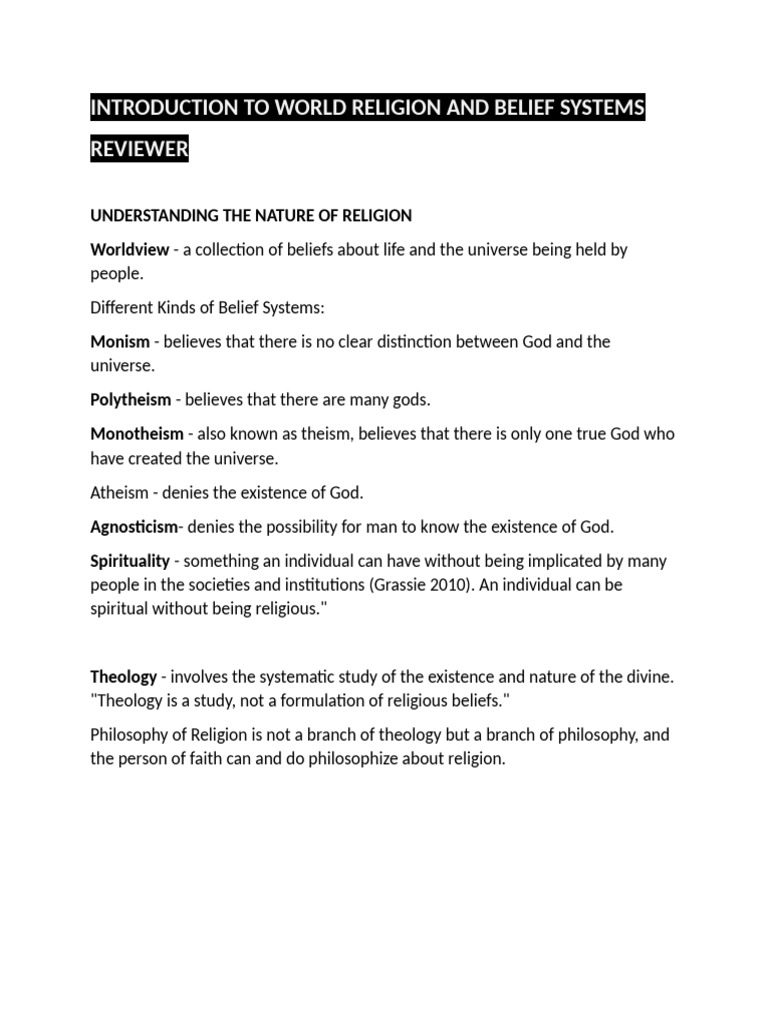Overview of World Religions and Beliefs | PDF | Jesus | Nevi'im