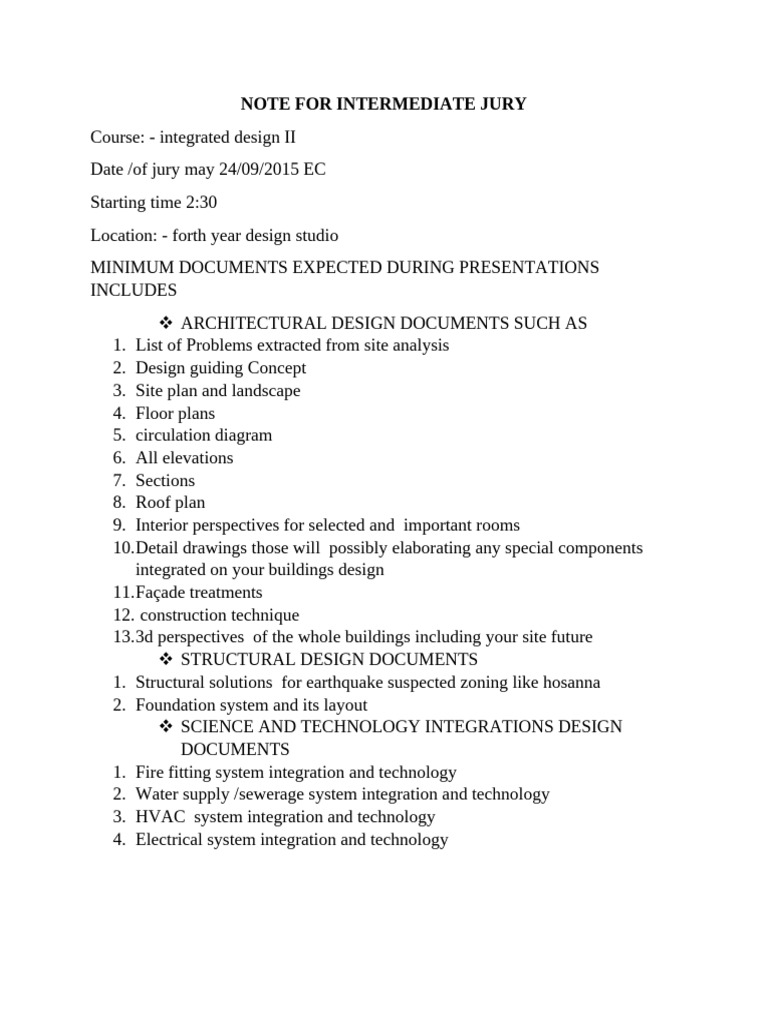 Note For Intermediate Jury | PDF