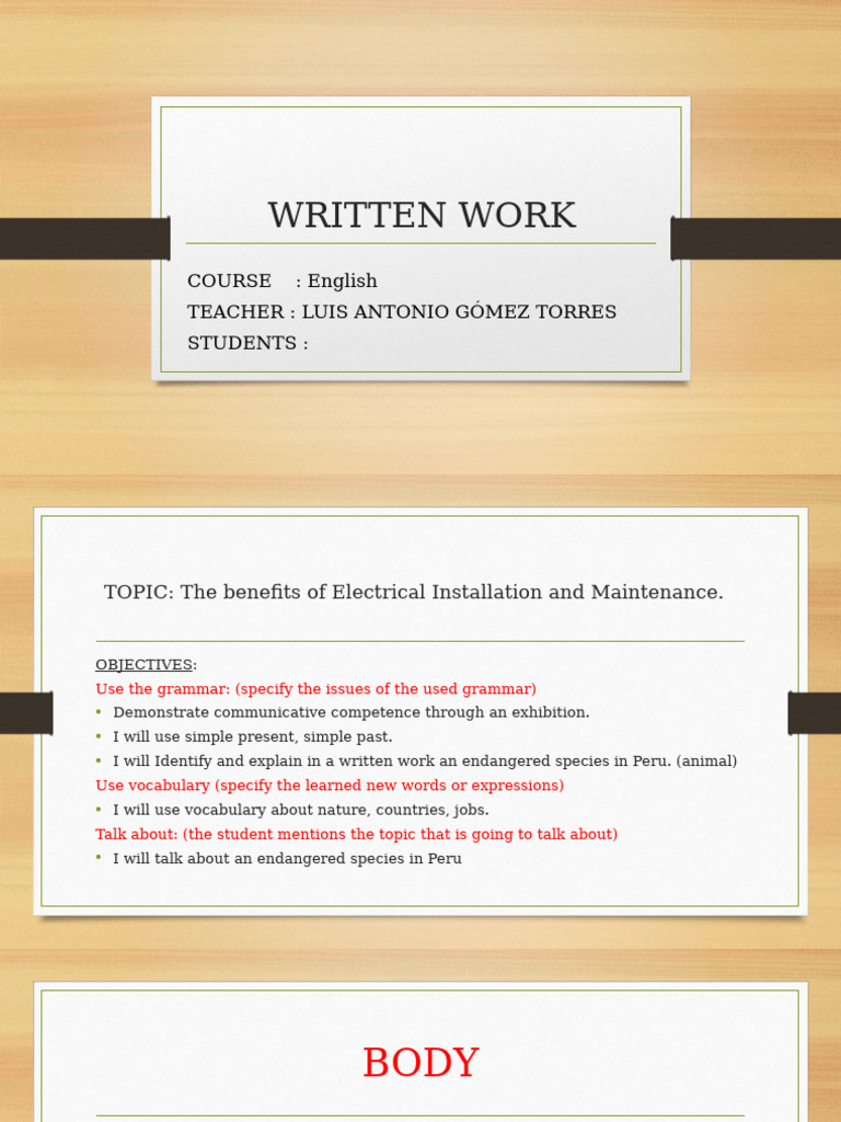 Written Work | PDF