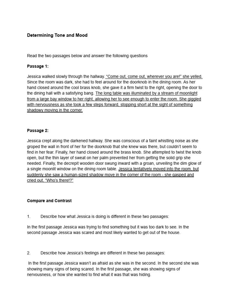 Analyzing Tone and Mood in Texts | PDF
