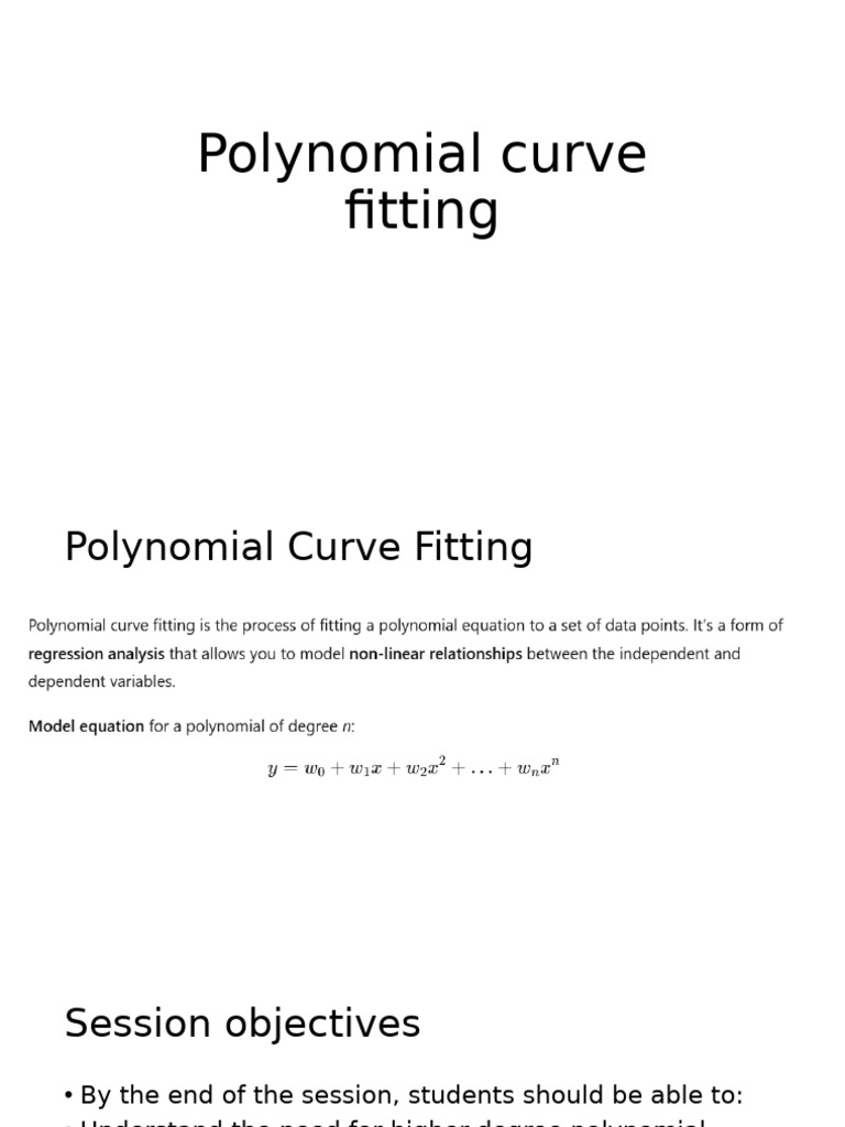 Polynomial Curve Fitting in Python | PDF