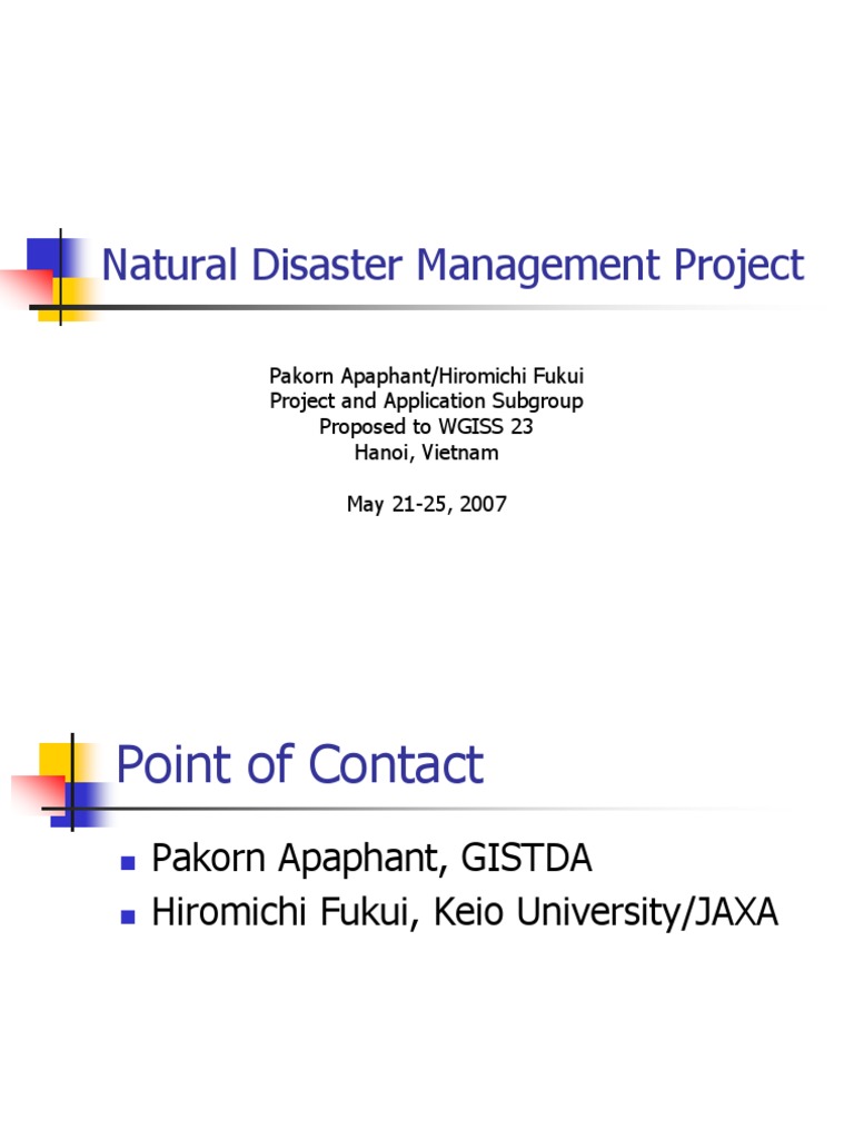 Natural Disaster Management Project | PDF | Prototype | Information Age