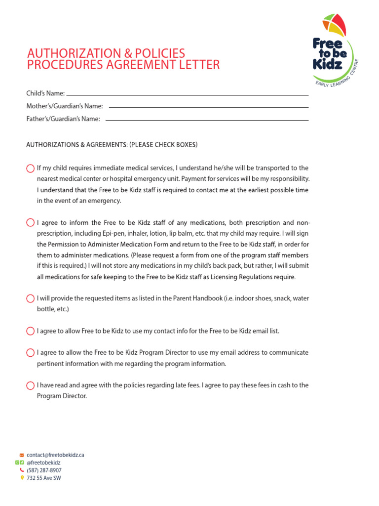 3 Authorization & Policies Agreement 2022 | PDF