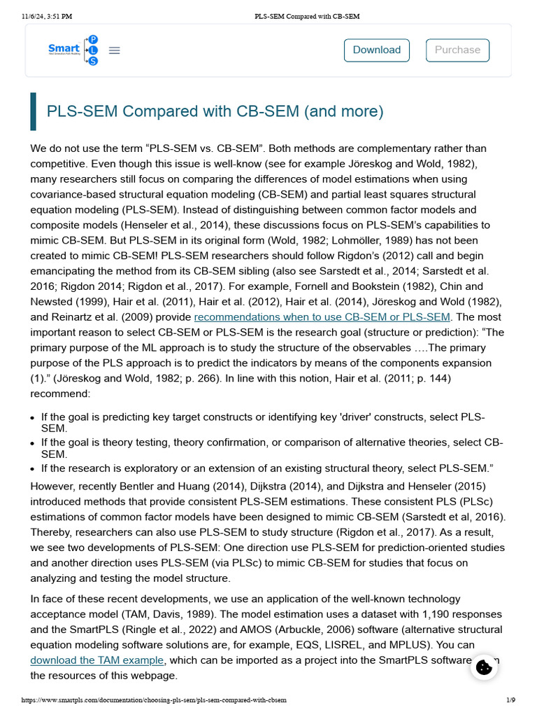 Pls-Sem Compared With Cb-Sem | PDF | Structural Equation Modeling ...