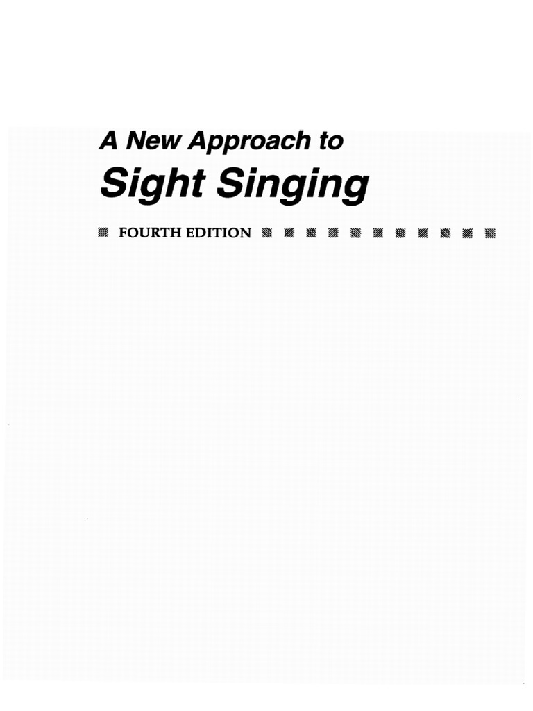 A New Approach To Sight Singing | PDF