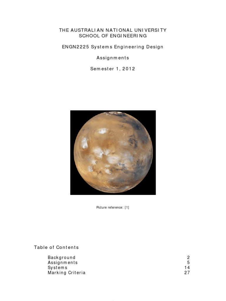 The Australian National University School of Engineering ENGN2225 ...