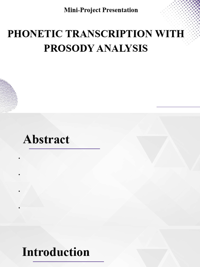 Phonetic Transcription With Prosody Analysis | PDF | Phonetics | Speech