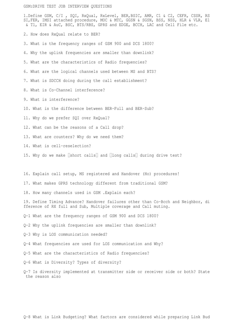 RF DT Interview Question | PDF