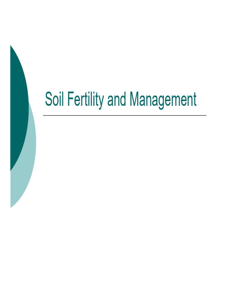 Lesson-1.-Soil-Fertility-and-Management | PDF | Plant Nutrition | Fertilizer