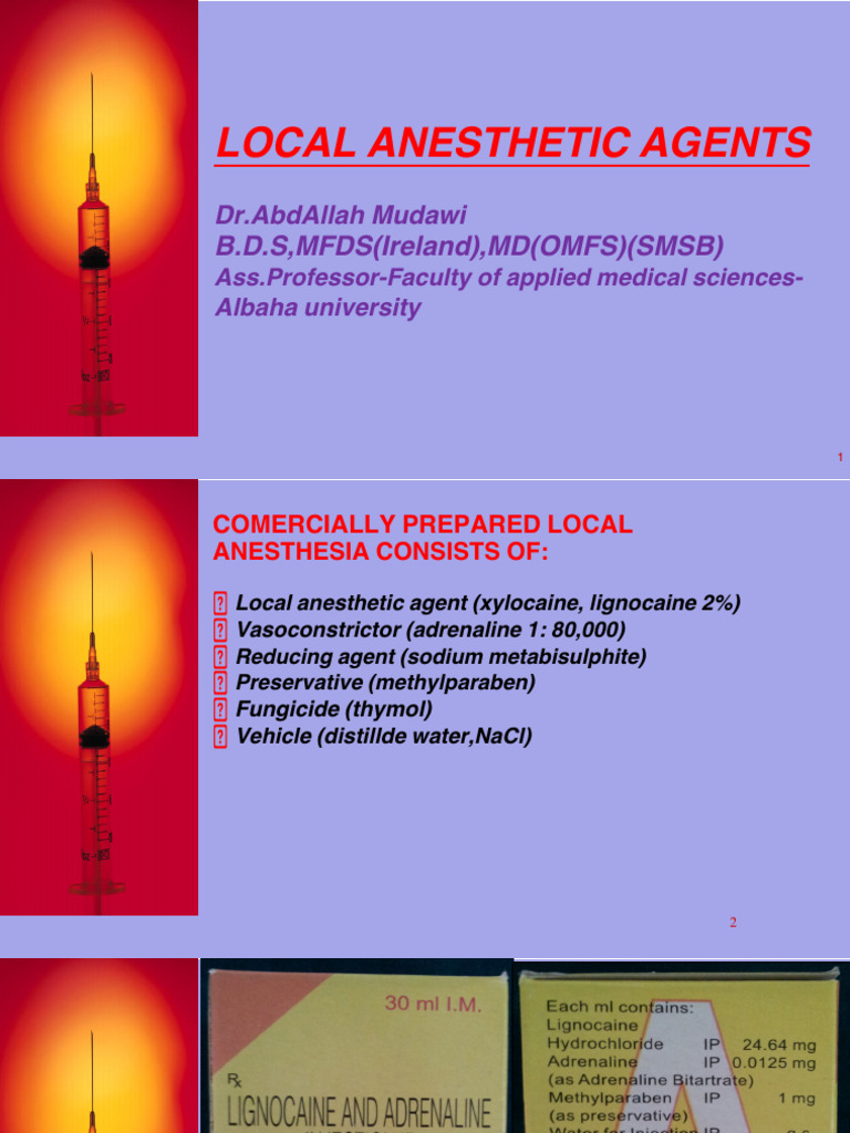 Local Anesthetic Agent | PDF