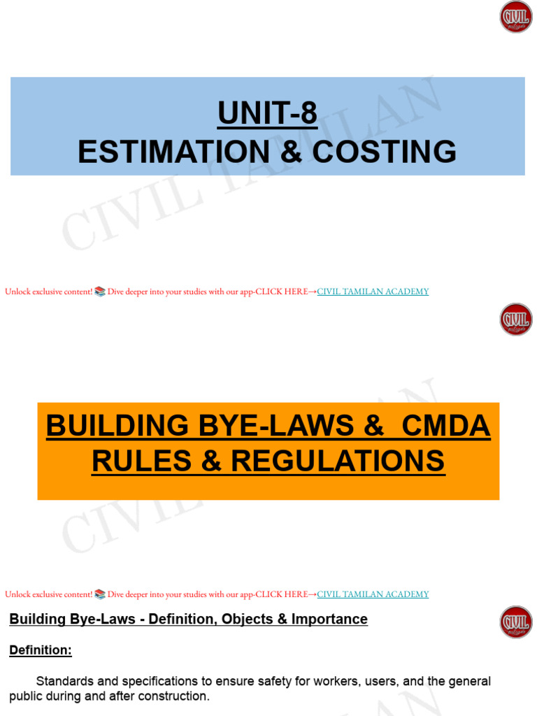 Building Bye-Laws & Cmda Rules & Regulations - CT - 250708 - 152224 ...