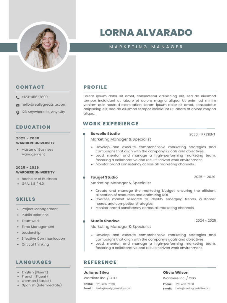 Gray and Green Simple Professional CV Resume | PDF | Human ...