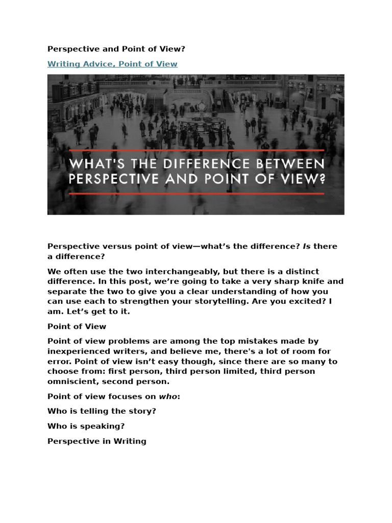 Perspective and Point of View | PDF