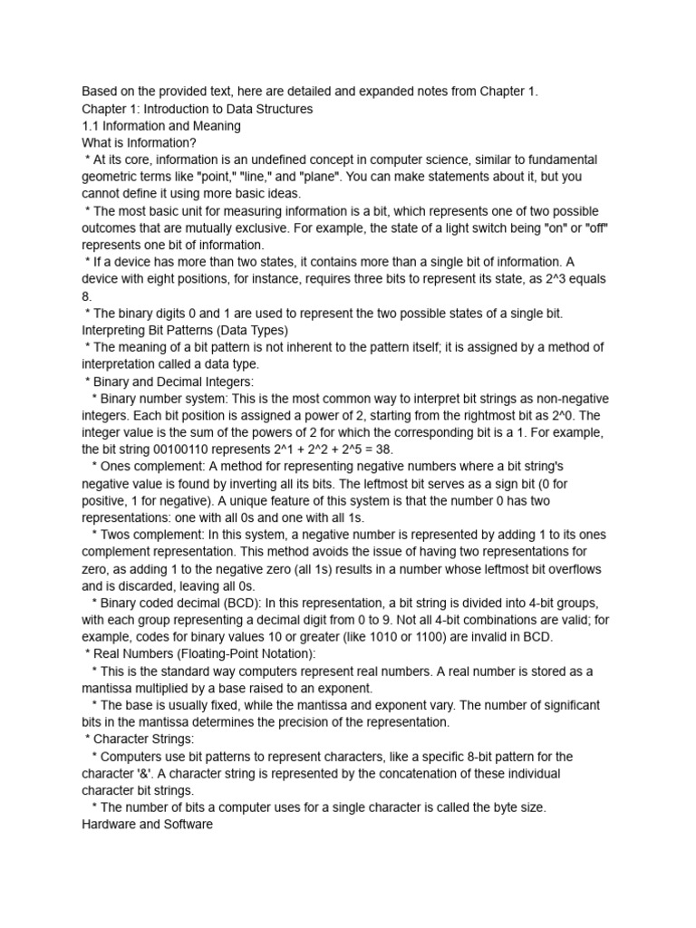 Data Structures: Chapter 1 Overview | PDF | Variable (Computer Science ...