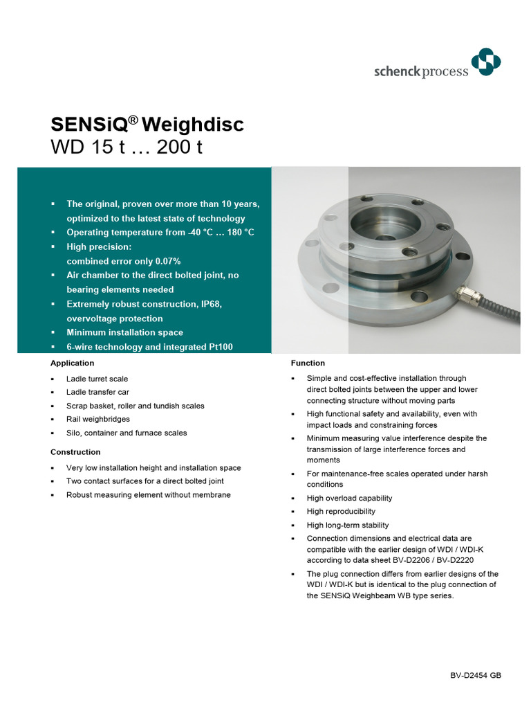 Schenck Load Cell Wiring Guide | PDF | Electrical Connector | Screw