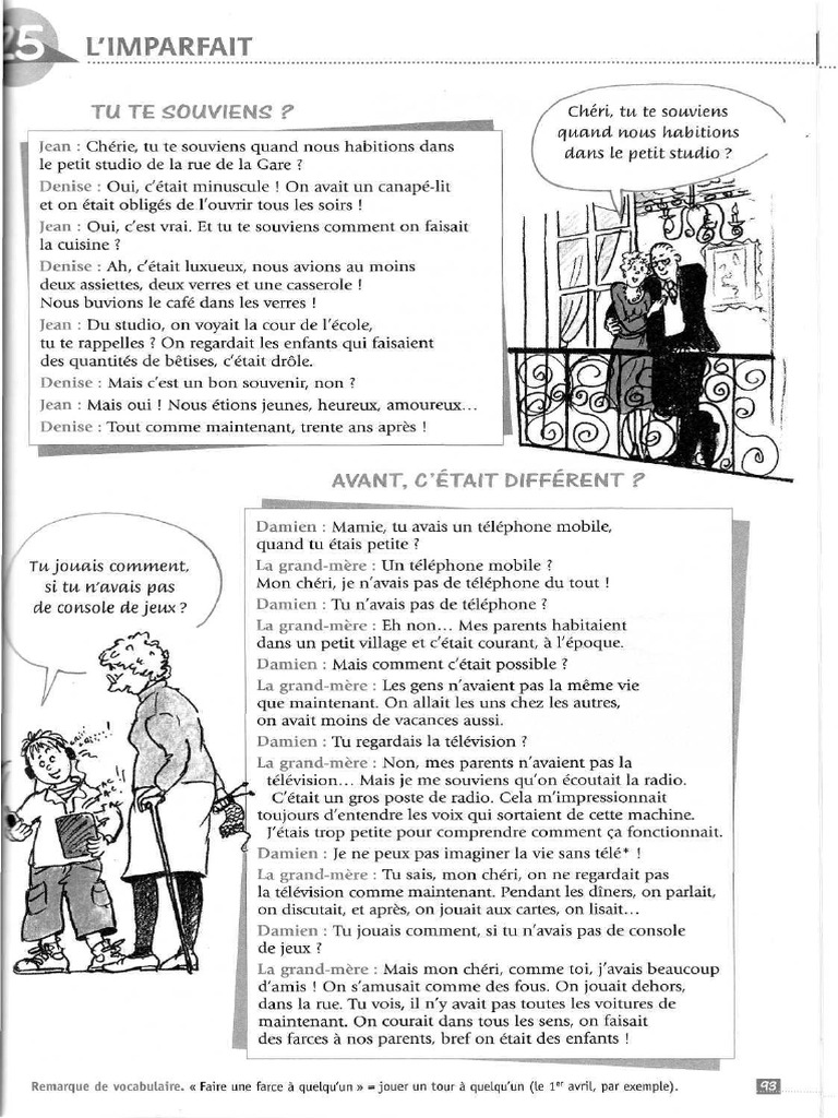 Imparfait et passé composé | PDF