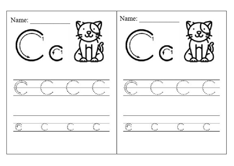 Letter CC Worksheet | PDF