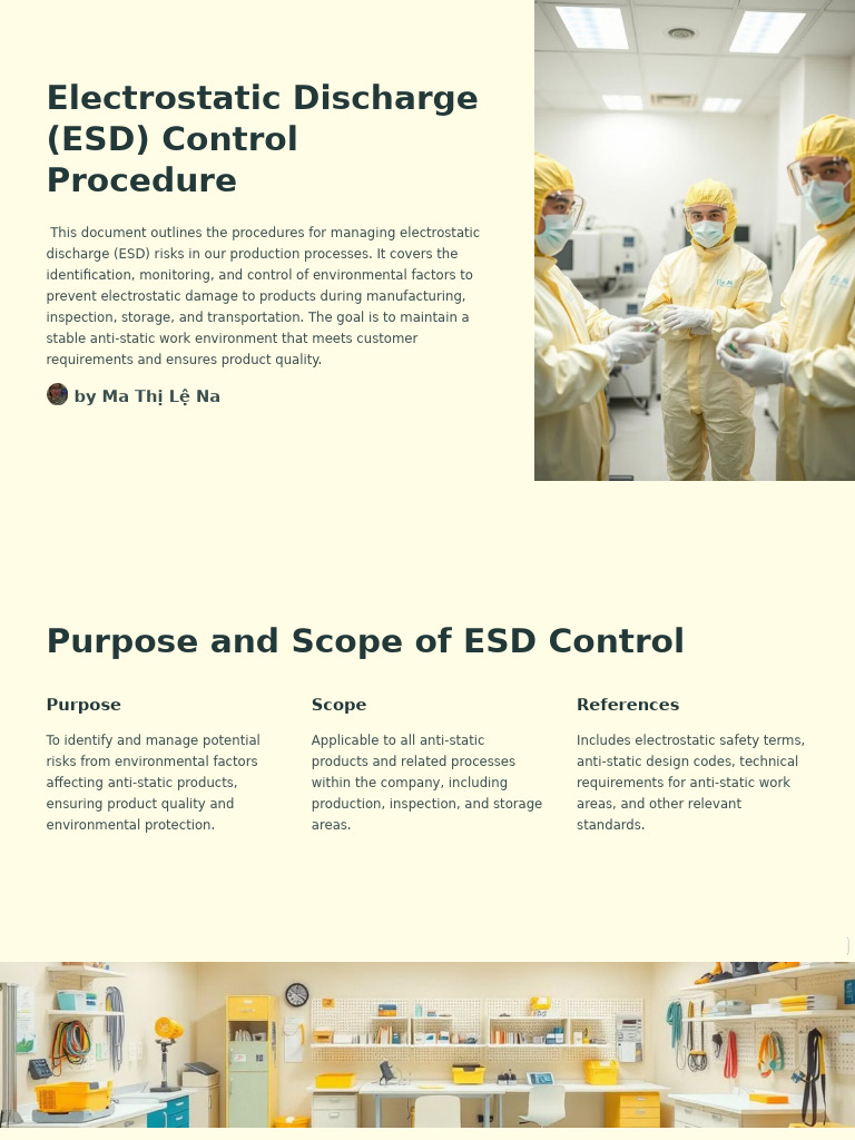 Electrostatic-Discharge-ESD-Control-Procedure | PDF | Electrostatic Discharge