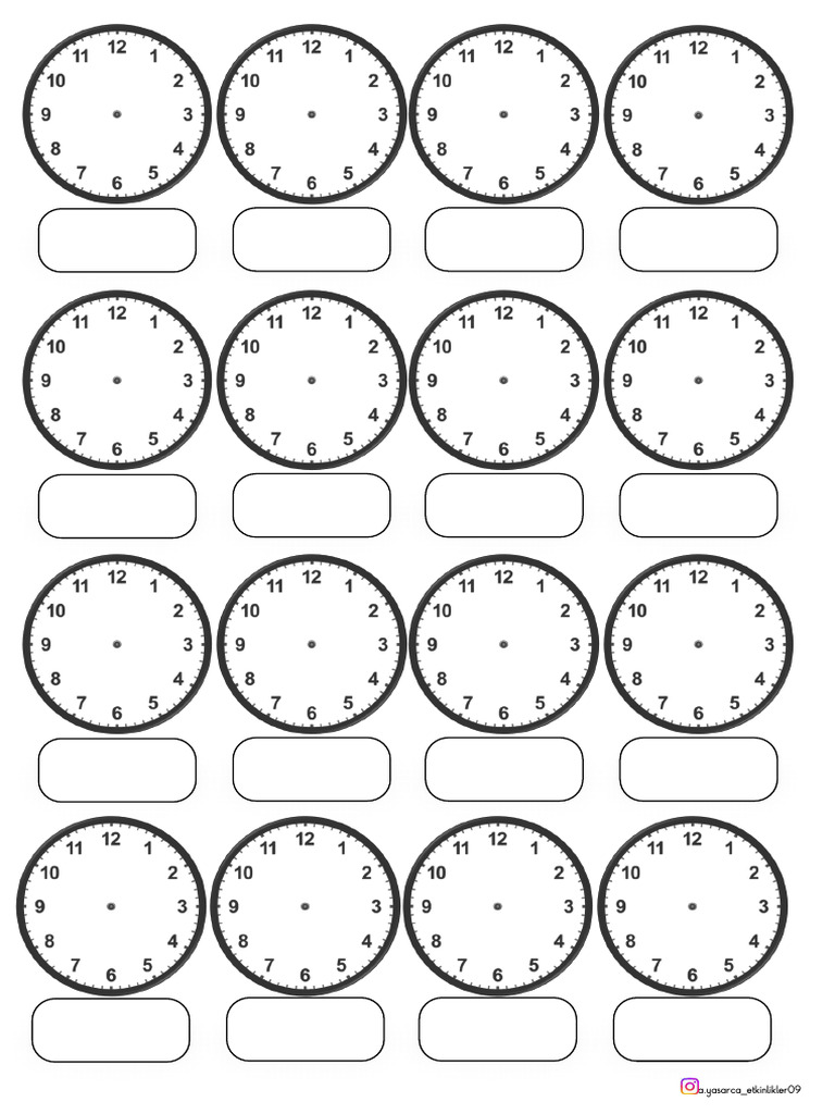 2 Sinif Matematik Bos Saatler Interaktif Defter Calismasi | PDF