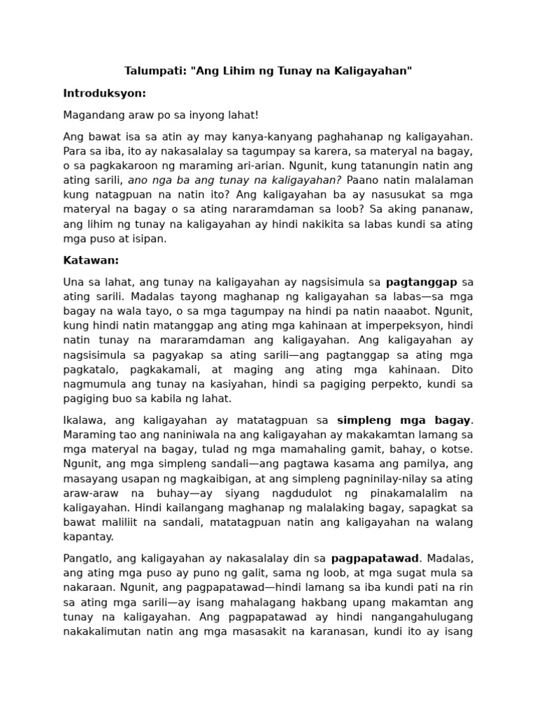 Talumpati | PDF