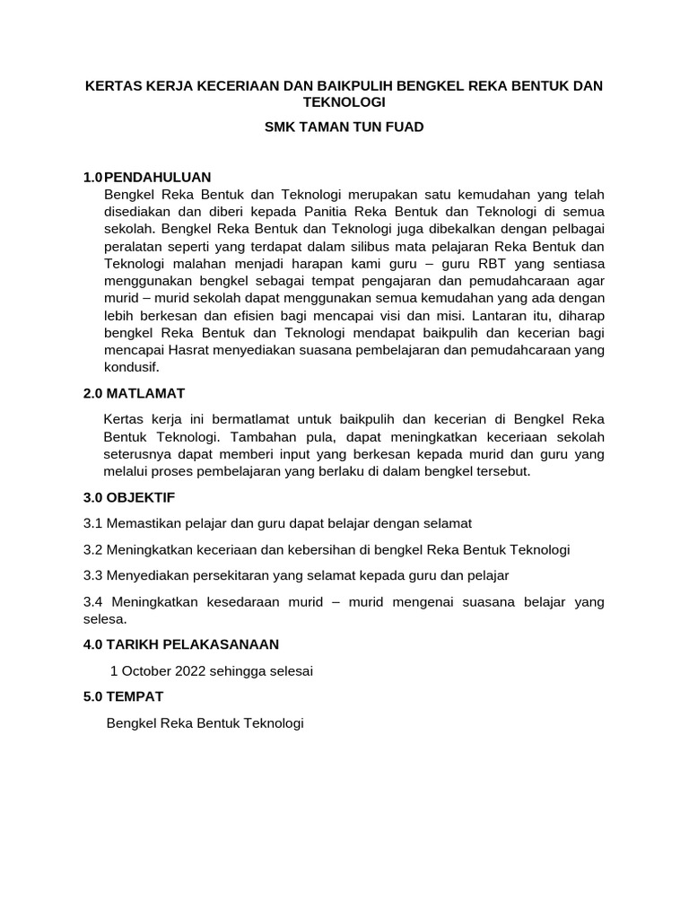 Kertas Kerja Bengkel Rbt2 | PDF
