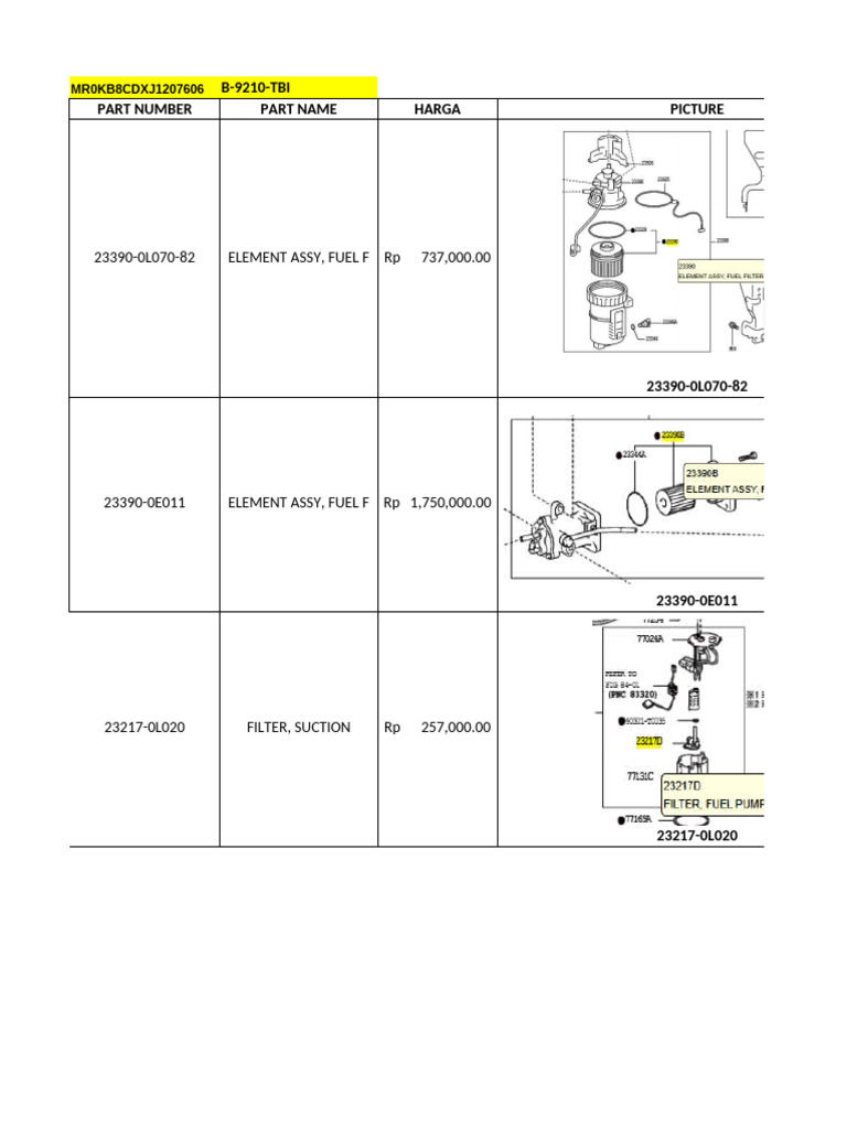 Fuel Filter Hilux | PDF