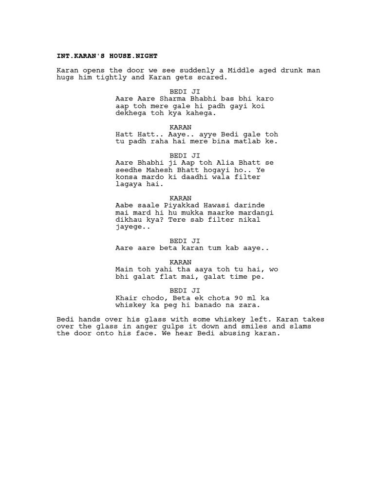 Bedi Ji Audition Script | PDF