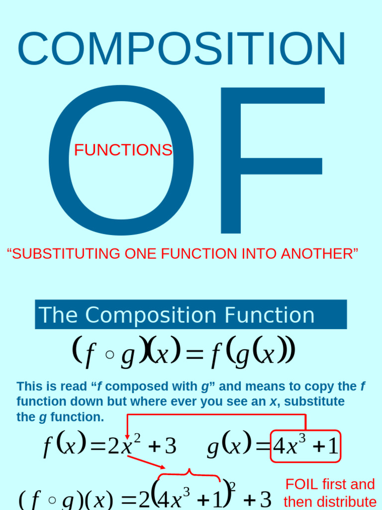 Substituting Functions in Composition | PDF