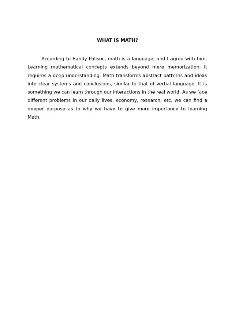 What Is Math | PDF