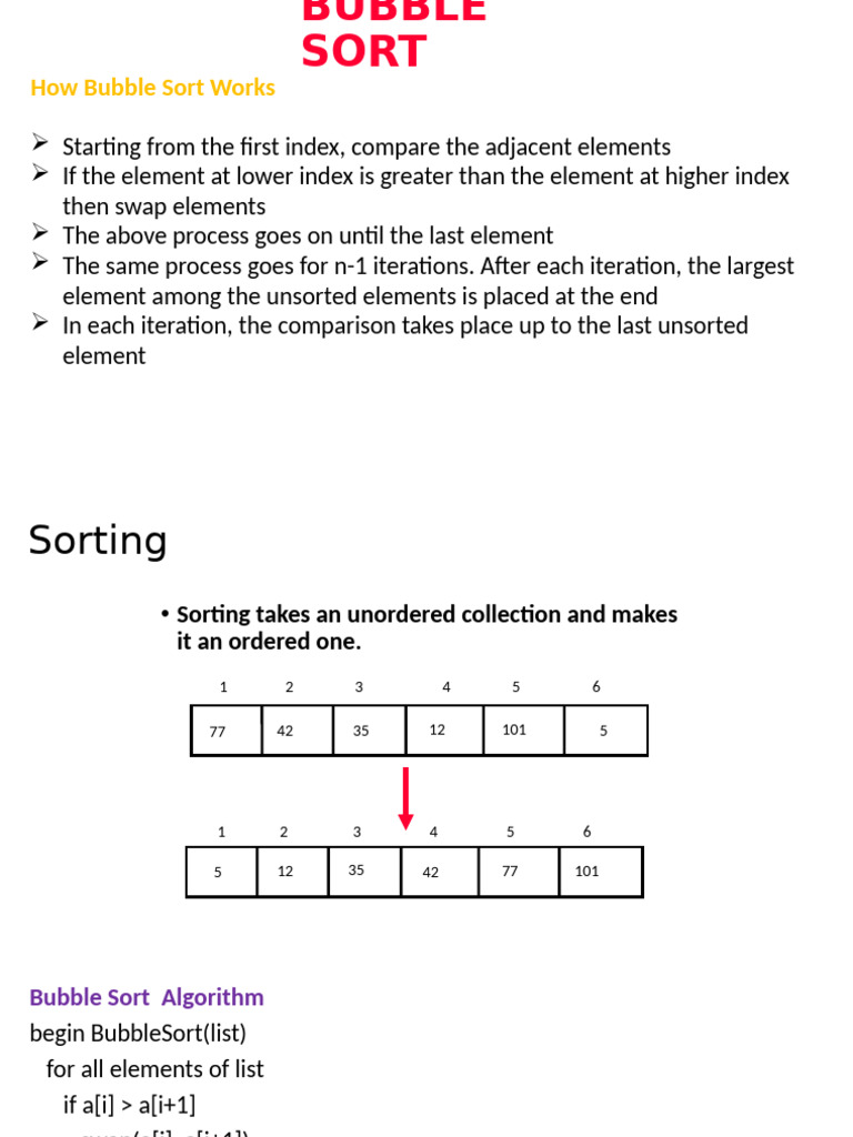 Bubble Sort & Merge Sort | PDF | Applied Mathematics | Computer Programming