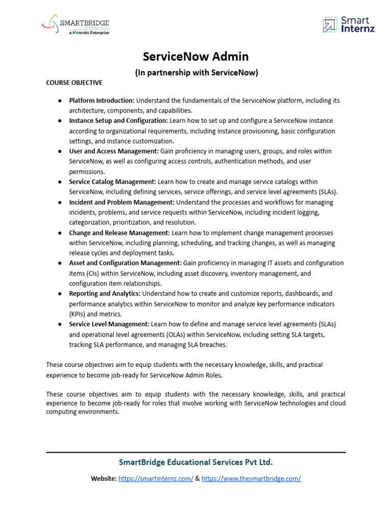 ServiceNow Admin Training | PDF | Service Level Agreement | Mobile App