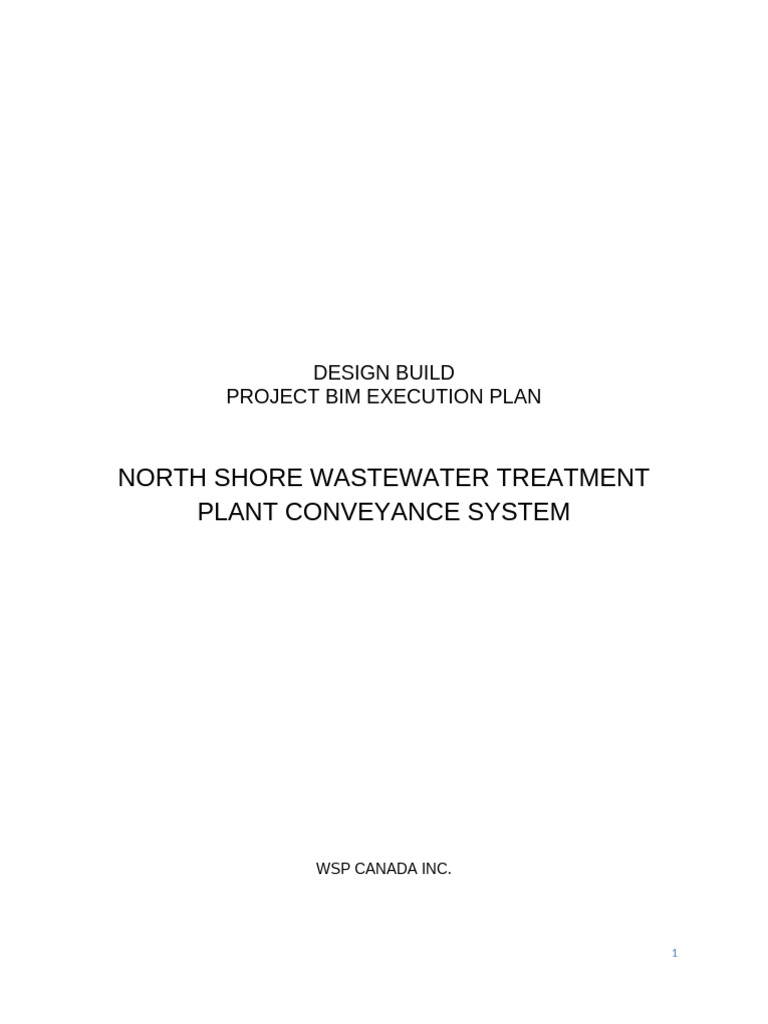 North Shore Wastewater BIM Execution Plan | PDF | Building Information Modeling | Wall