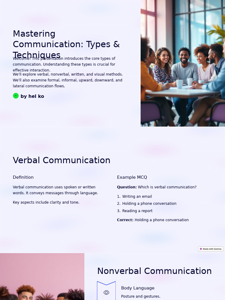Mastering Communication Types and Techniques | PDF | Communication ...