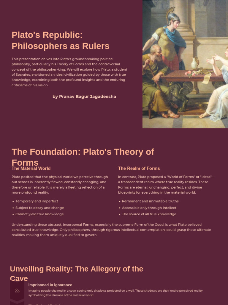 Plato's Republic: Philosopher-Kings Explained | PDF | Plato | Knowledge