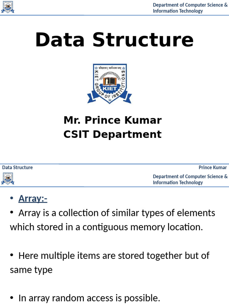 Data Structure - Array - and - Sparse Matrix | PDF | Integer (Computer ...