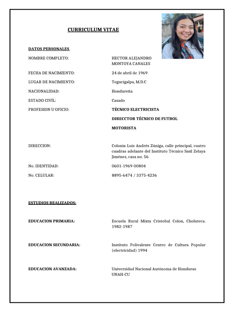 CURRICULUM VITAE EMMY (Recuperado Automáticamente) | PDF | Honduras