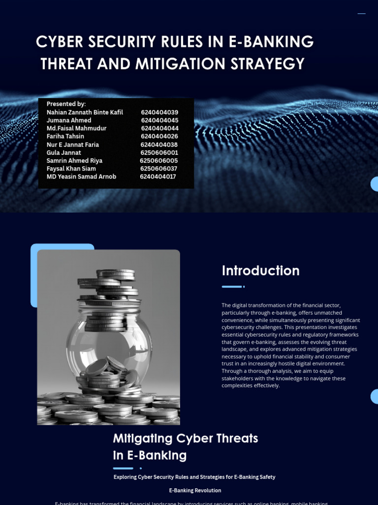 Cyber Security Rules in E-Banking Threat and Mitigation Strayegy | PDF ...