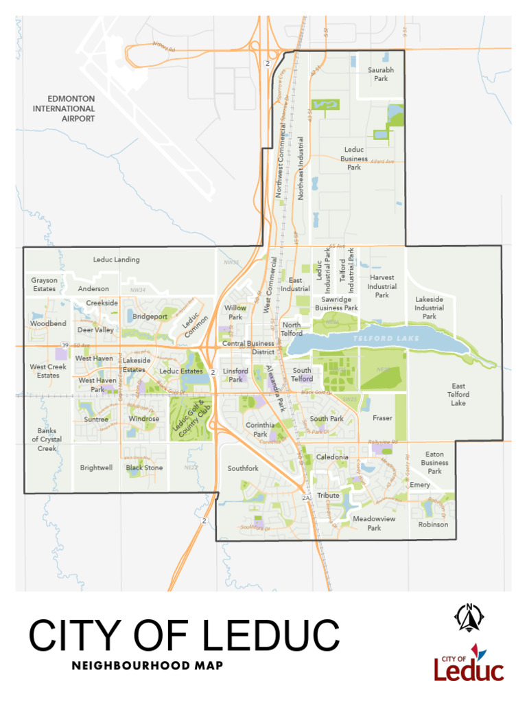 Leduc Neighborhood Map Overview | PDF