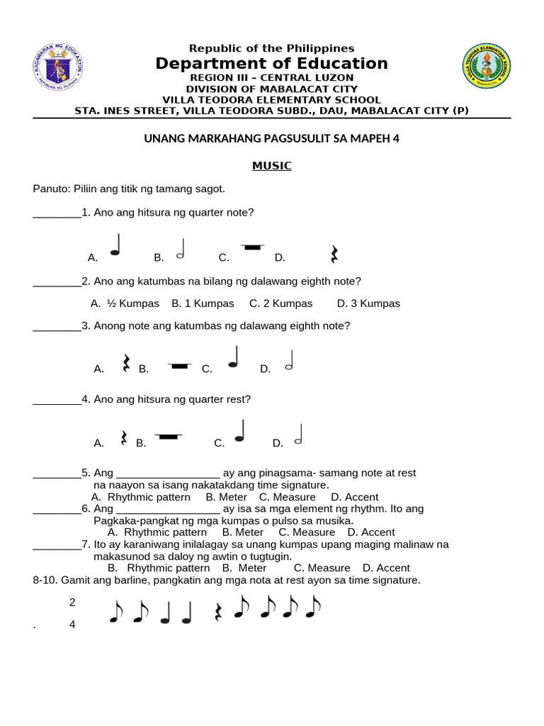 Mapeh 4 | PDF