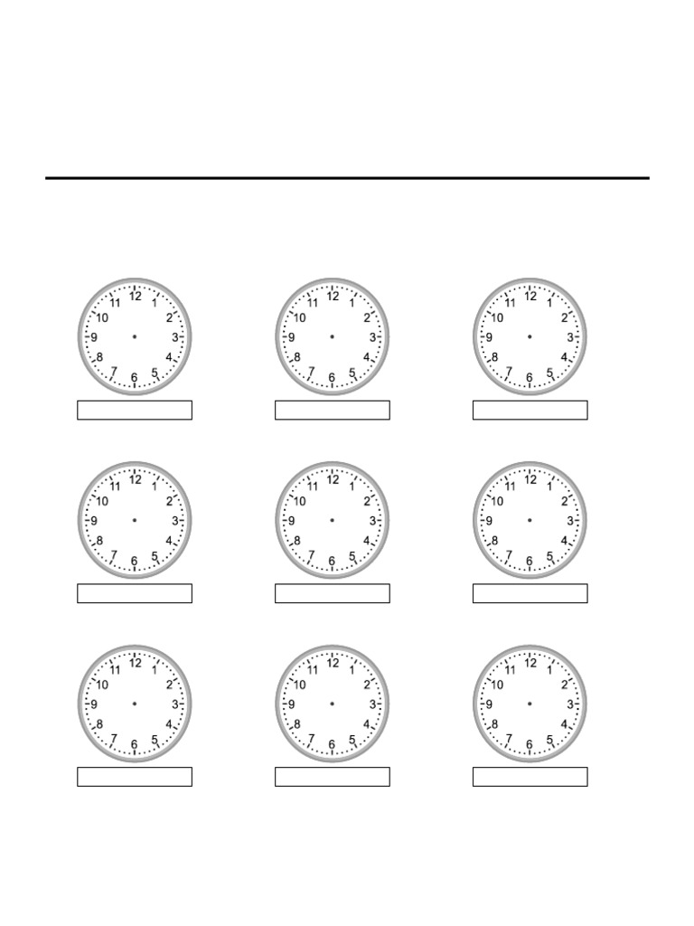 Grade 2 Telling Time 5 Minutes Draw Clock | PDF
