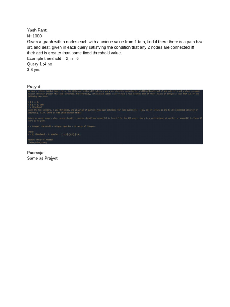Uber Interview Questions - Internship 2022-23 | PDF